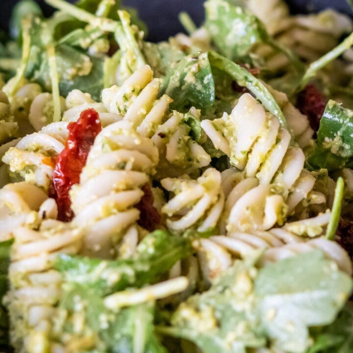 Sneaky Pea Pesto Pasta >> gluten free, dairy free, vegan - VgF