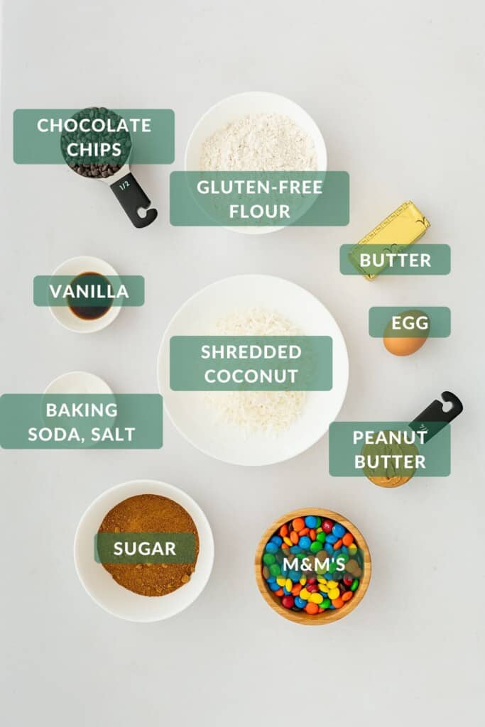 Gluten-Free Monster Cookies with coconut (no oats) - Vibrantly G-Free