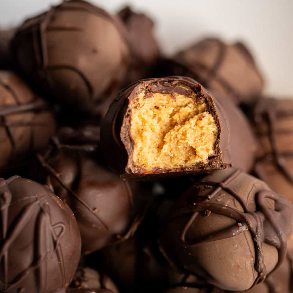 No Bake Peanut Butter Truffle Balls - Vibrantly G-Free
