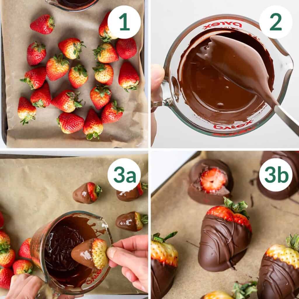 Easy Chocolate Dipped Strawberries With Chocolate Chips - Vibrantly G-Free