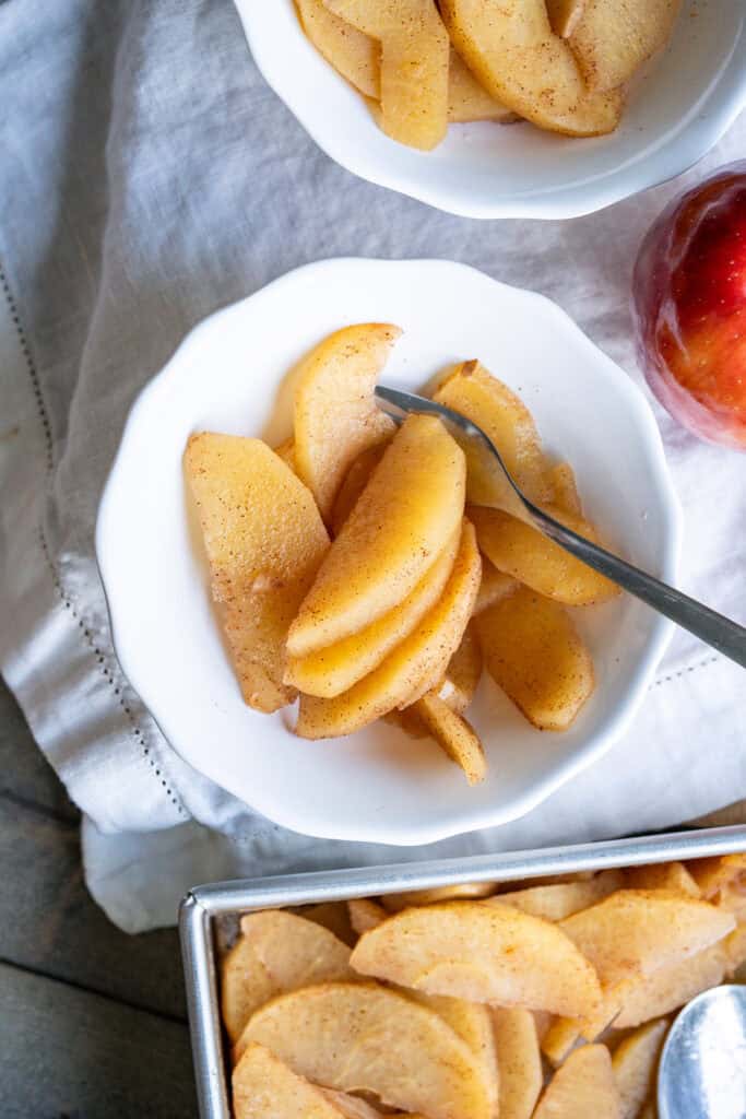 Baked Cinnamon Apple Slices (scalloped apples) - Vibrantly G-Free